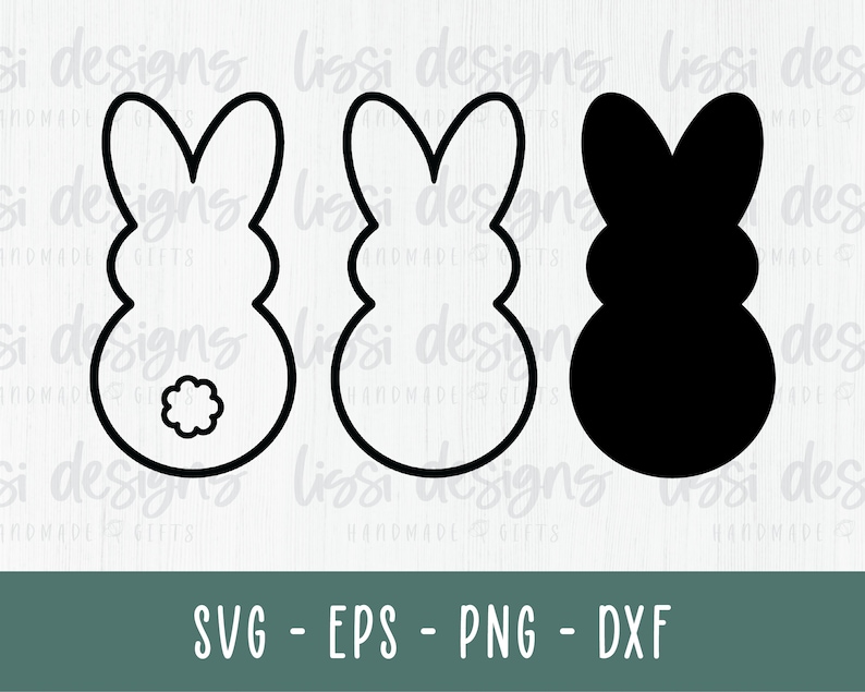 Easter Bunny Outline SVG: Peep Candy Cut File (digital Download) - Etsy