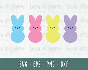 Easter Bunny SVG Easter Rabbit PNG Easter Clipart Marshmallow Peep ...
