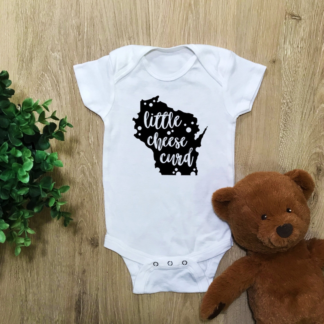 Little Cheese Curd Baby Bodysuit, Cute Wisconsin Baby Shirt, WI Cheese ...