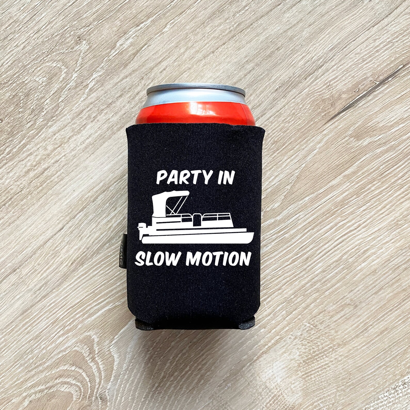 Party in Slow Motion Pontoon Can Cooler Funny Boating Gift | Etsy