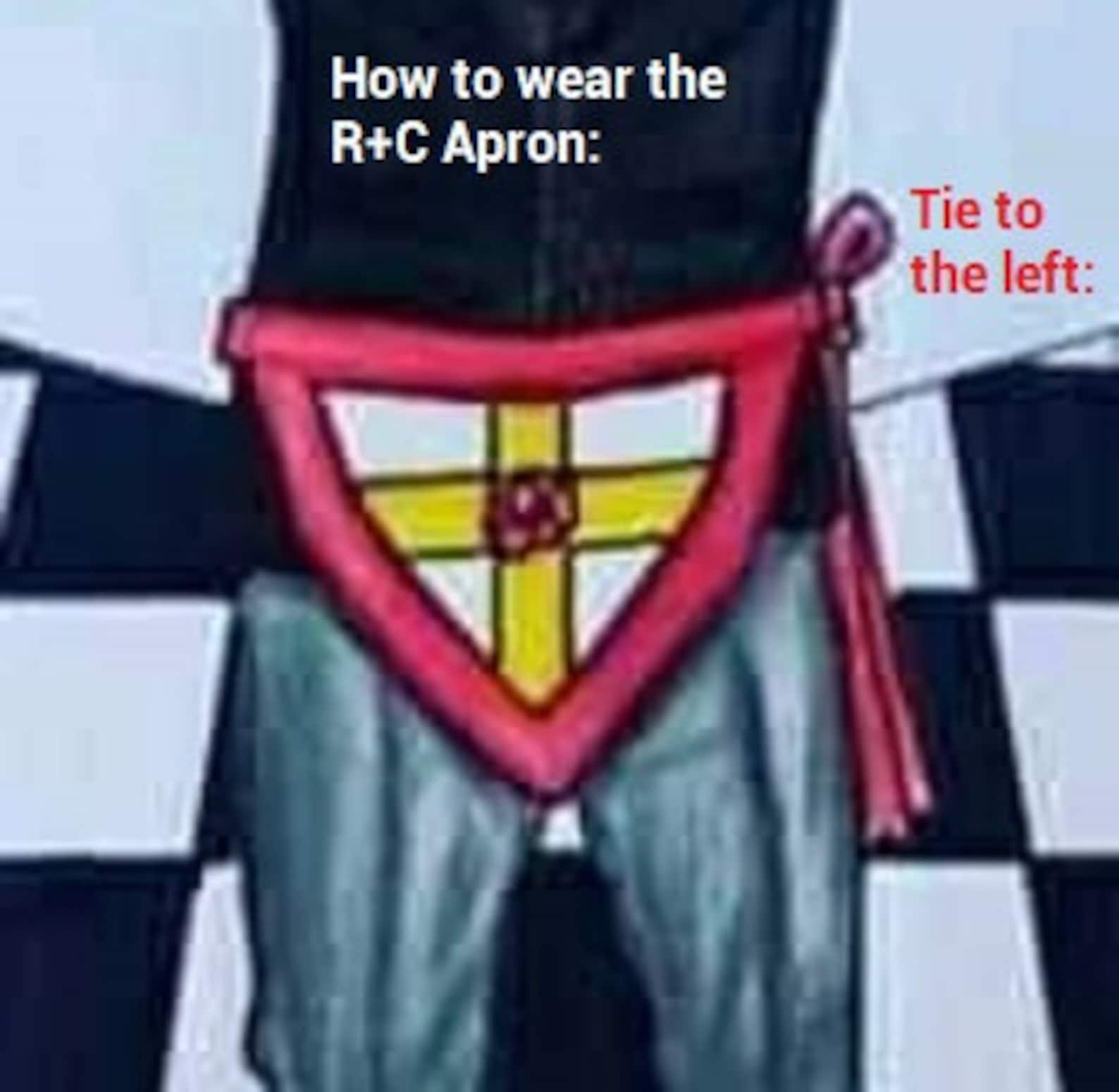 Rosicrucian Ritual Apron 3D Crochet - R+C Member Item Rose Cross AMORC ...