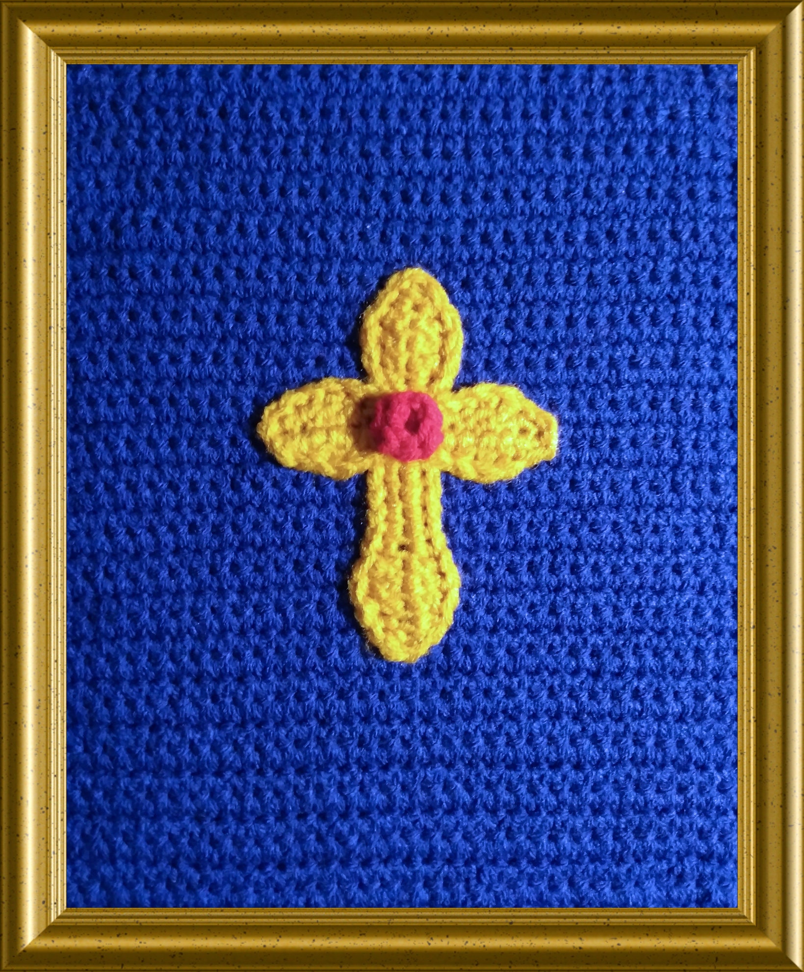 3D Crochet Art RC Cross Black or Red Rose Cross AMORC Rosicrucian Altar ...