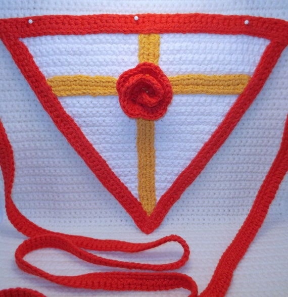 Rosicrucian Ritual Apron 3D Crochet RC Member Item Rose - Etsy