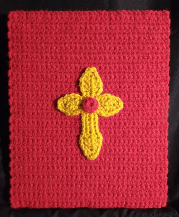 3D Crochet Art RC Cross Black or Red - Etsy