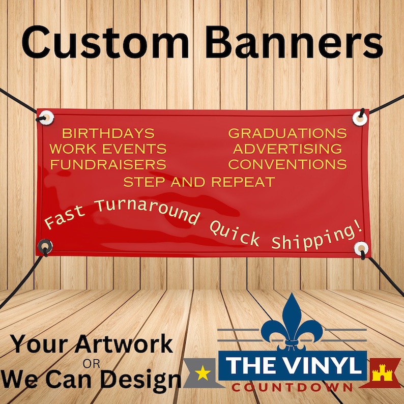 Custom Vinyl Banner: Full Color, Weather-resistant, Hemmed & Grommeted ...