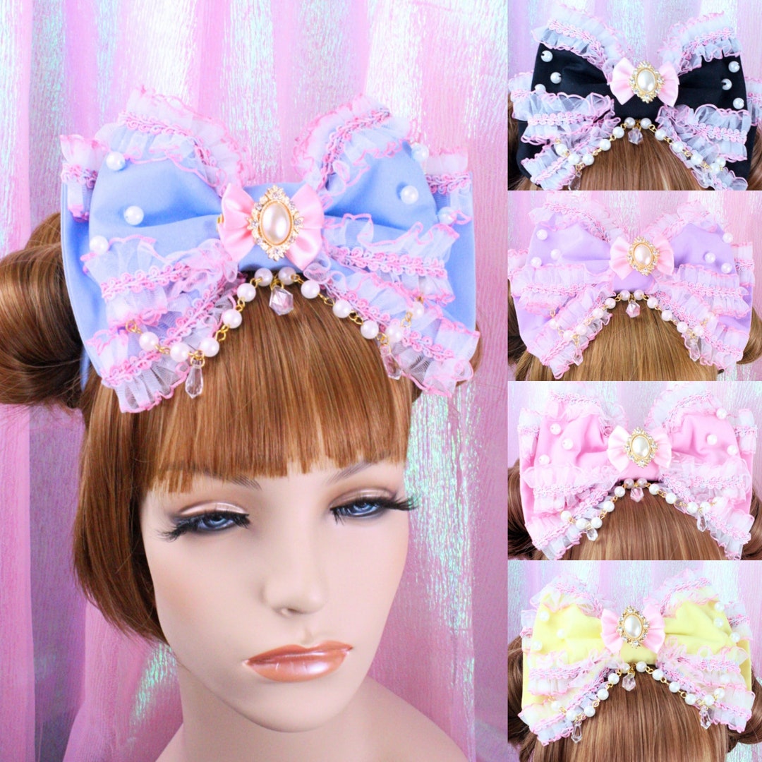 Lolita Head Bow-pink Bow-oversized Bow-hime Gyaru-princess-magical Girl ...