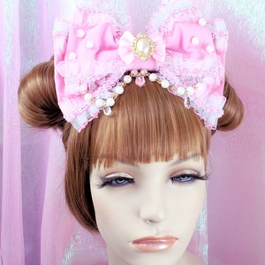 Lolita Head Bow-pink Bow-oversized Bow-hime Gyaru-princess-magical Girl ...