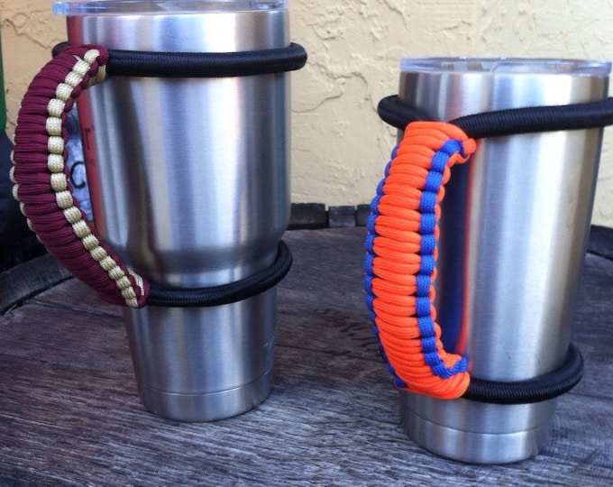 20 and 30 Oz Tumbler Handle College Team Colors Paracord Handle for 30 ...