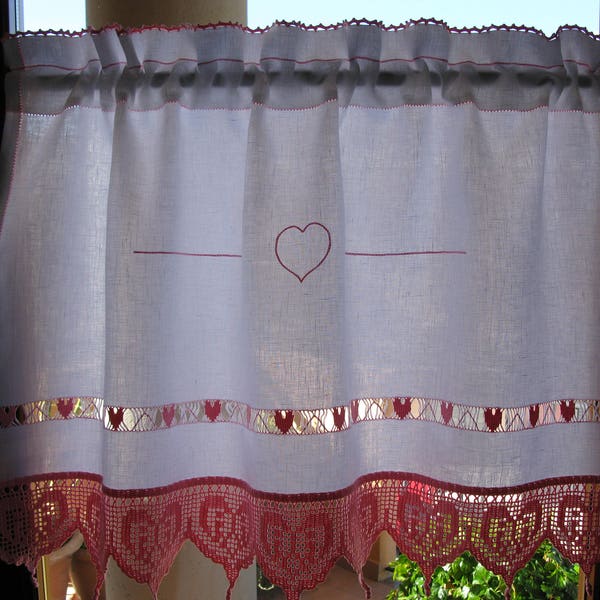 Pink Border Curtain - Etsy