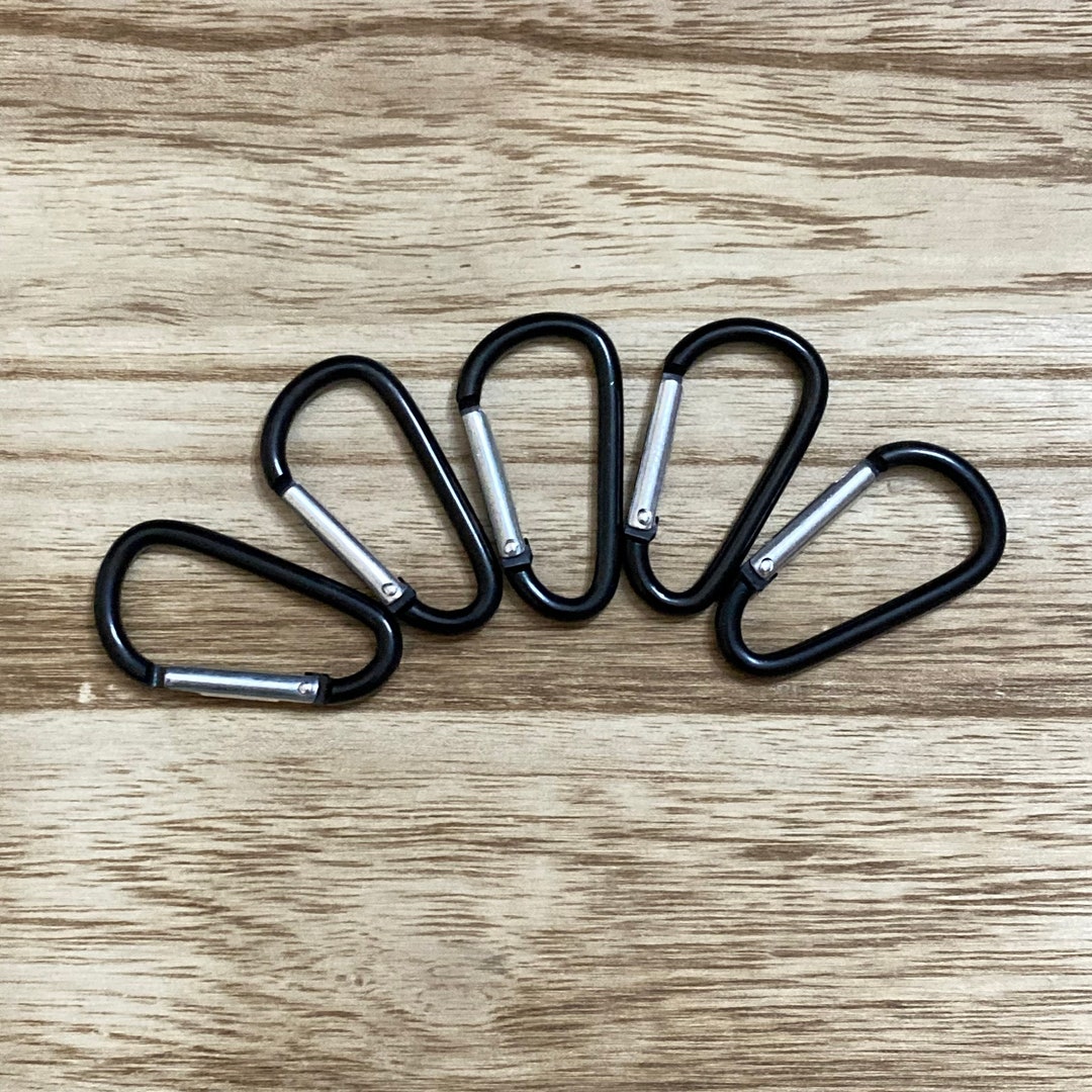 Carabiner Black Clip Set of 5 - Etsy