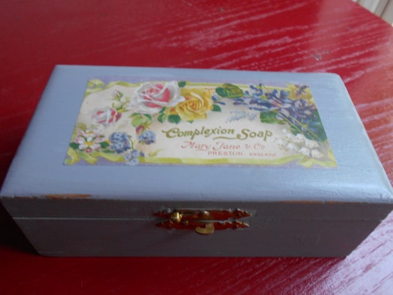 Upcycled wooden box with 6 sections | Etsy