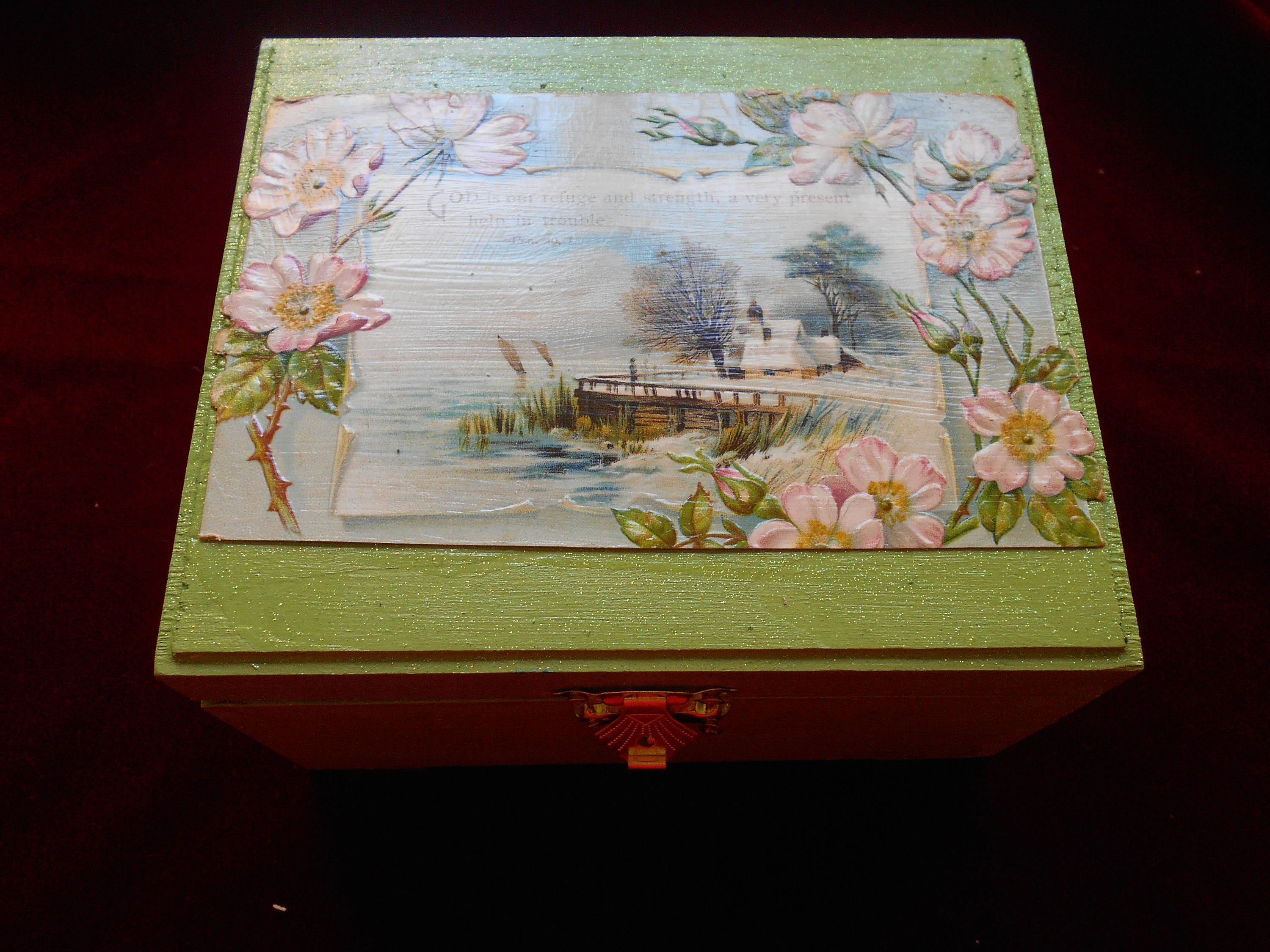 Vintage Postcard Bible Verse Wooden Box - Etsy