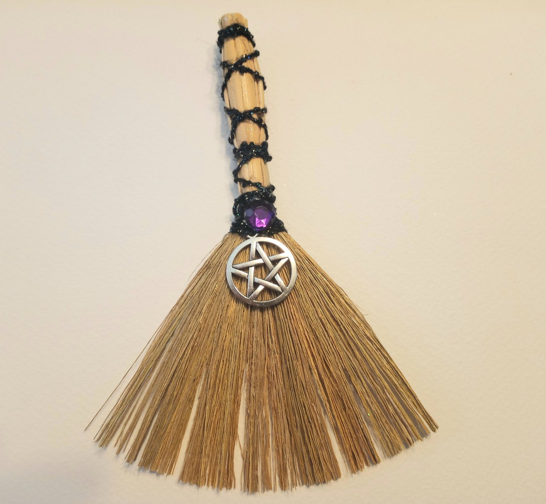 Pentagram Bessom, Mini Broom, Pagan, Wicca, Wiccan Bessom, Witches ...