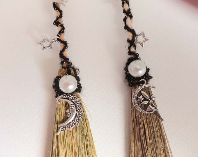 Moon Fairy faeries Moon Goddess Wiccan Alter Tool Besom / Broom Witch ...
