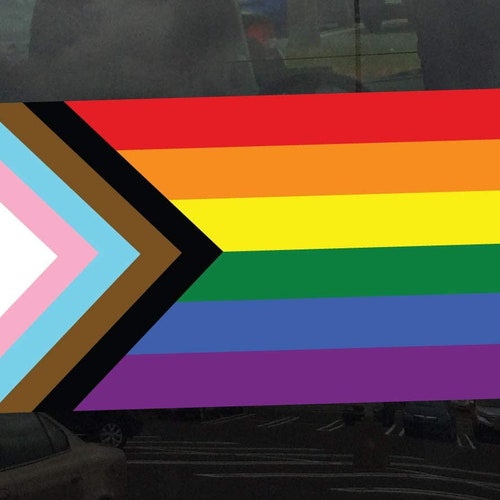 Progress Pride Flag LGBTQ POC Transgender Flag Vibrant Color - Etsy