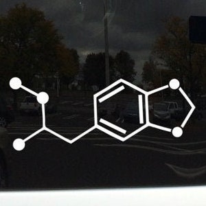 MDMA Molly Ecstasy Chemical Compound Skeletal Formula Vinyl Car Decal ...