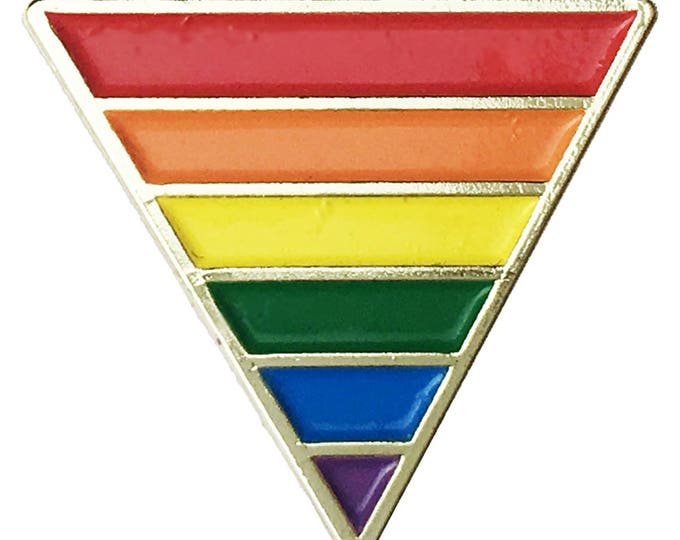 Featured listing image: Rainbow Pride Flag Triangle Gold Plated ...