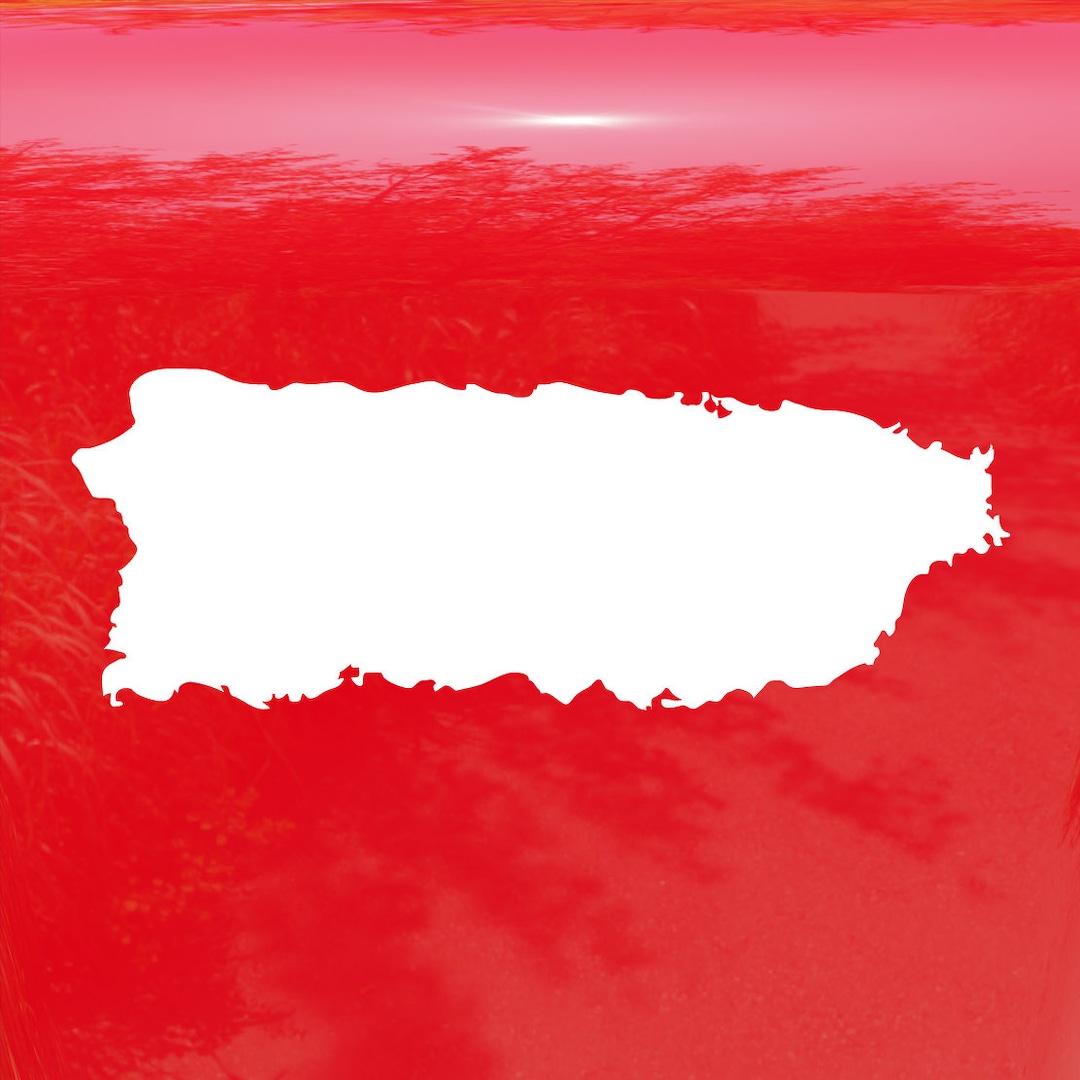 Puerto Rico Island Shape - Vinyl Decal Sticker - Choose Size and Color ...