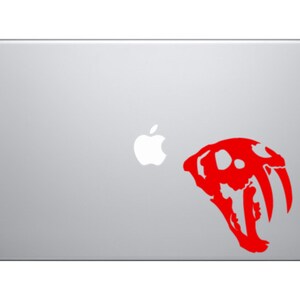 Sabertooth Tiger Skull MacBook Laptop Car Decal - Etsy