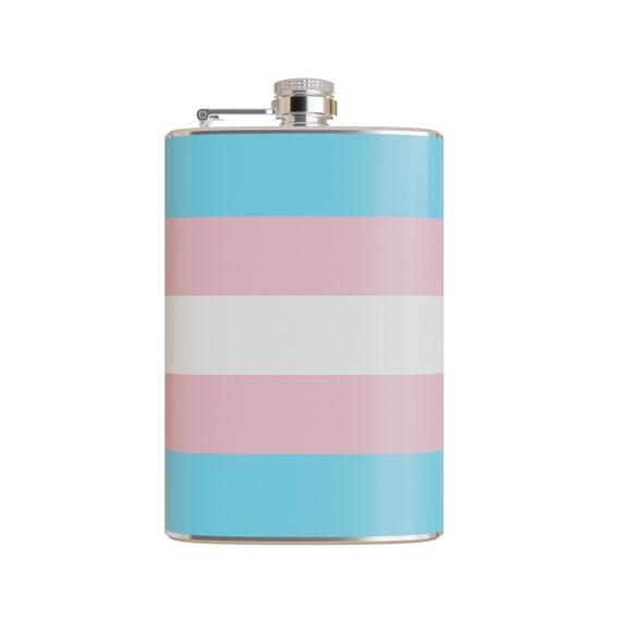 Transgender Pride Flag Printed Vinyl Wrapped 8 Ounce Stainless | Etsy