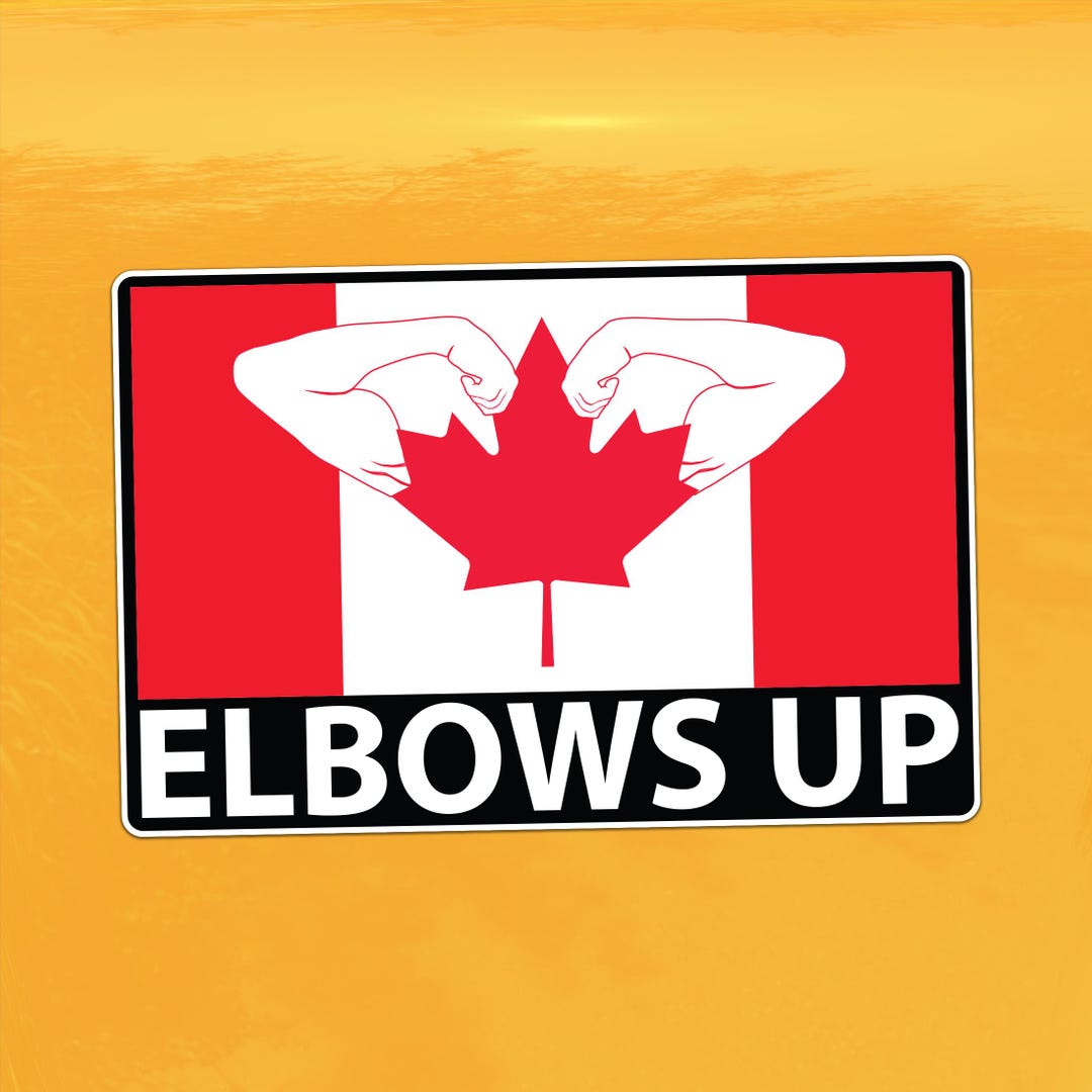 Canada Elbows up Decal - Flexing Against Tyranny - Vinyl Sticker for ...