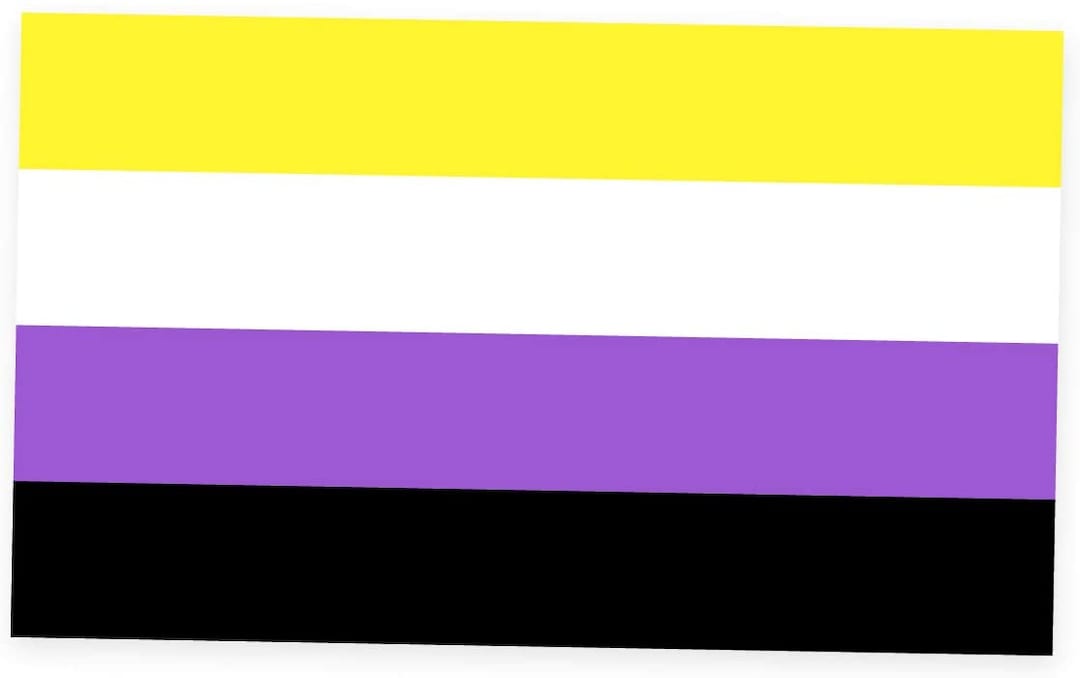 Nonbinary Pride Flag LGBTQ+ Non Binary - Vibrant Color Vinyl Decal - Etsy