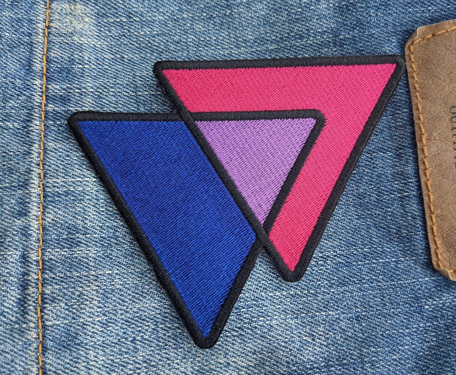 Bisexual Triangles Biangles Pink Lavender Blue 4 Inch | Etsy