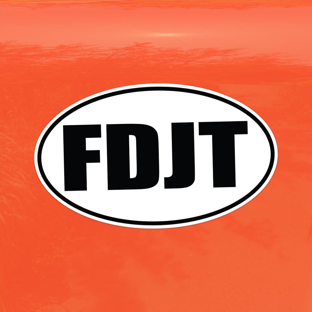 FDJT Fuck Donald Trump Protest Decal - Vinyl Sticker for Cars, Laptops ...