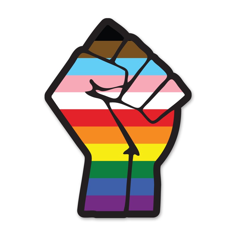 Resist Fist Inclusive LGBTQ Pride Flag LGBTQ POC Transgender - Etsy