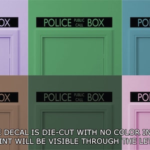 Police Public Call Box Telephone Bedroom Closet Door - Black Wall Vinyl ...