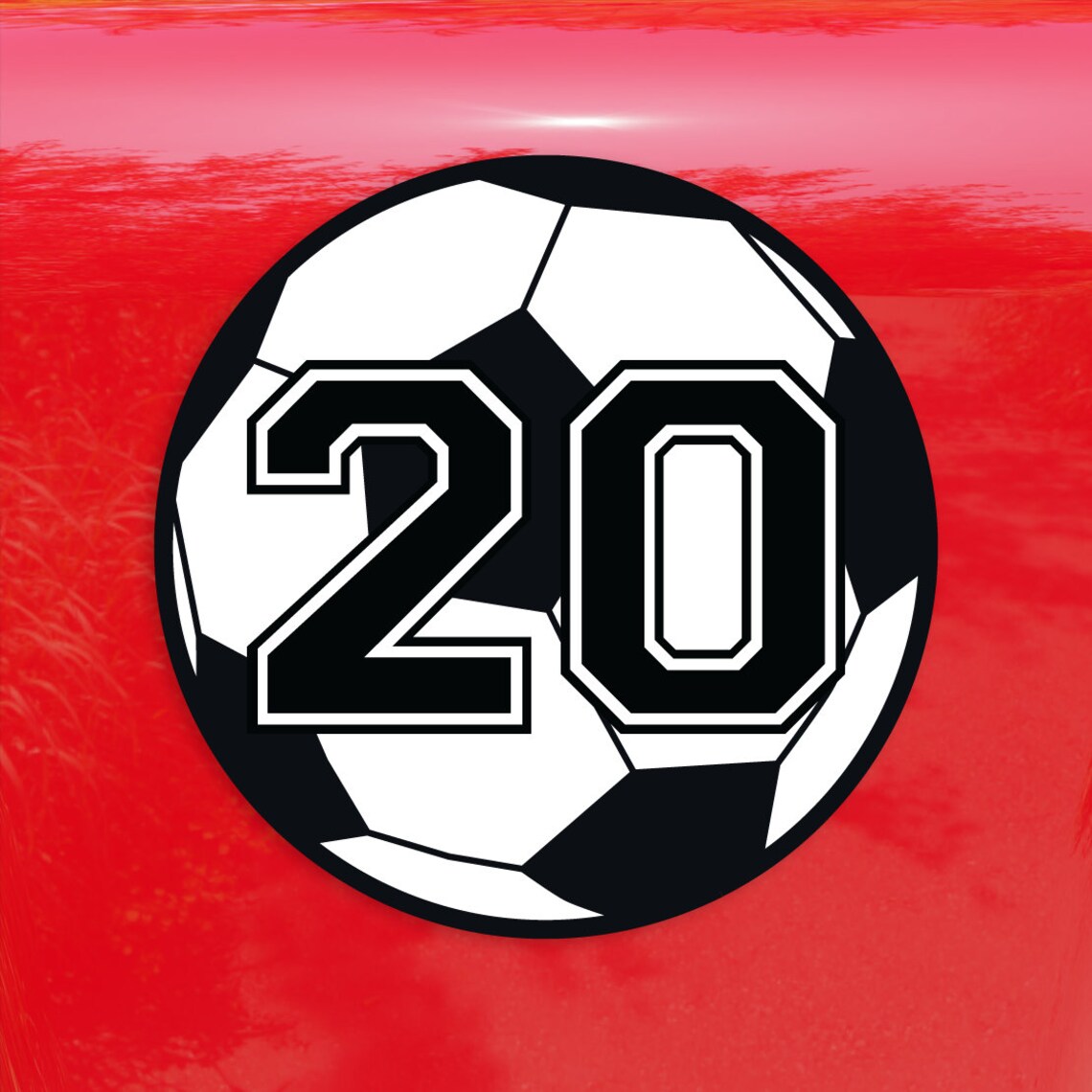 Custom Jersey Number Soccer Ball Team Logo Vibrant Color - Etsy