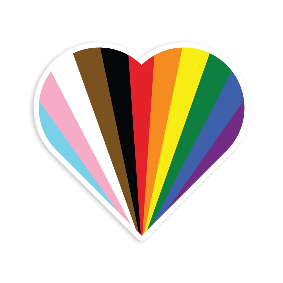 Sunburst Heart Progress Pride Flag LGBTQ POC Transgender Flag - Etsy