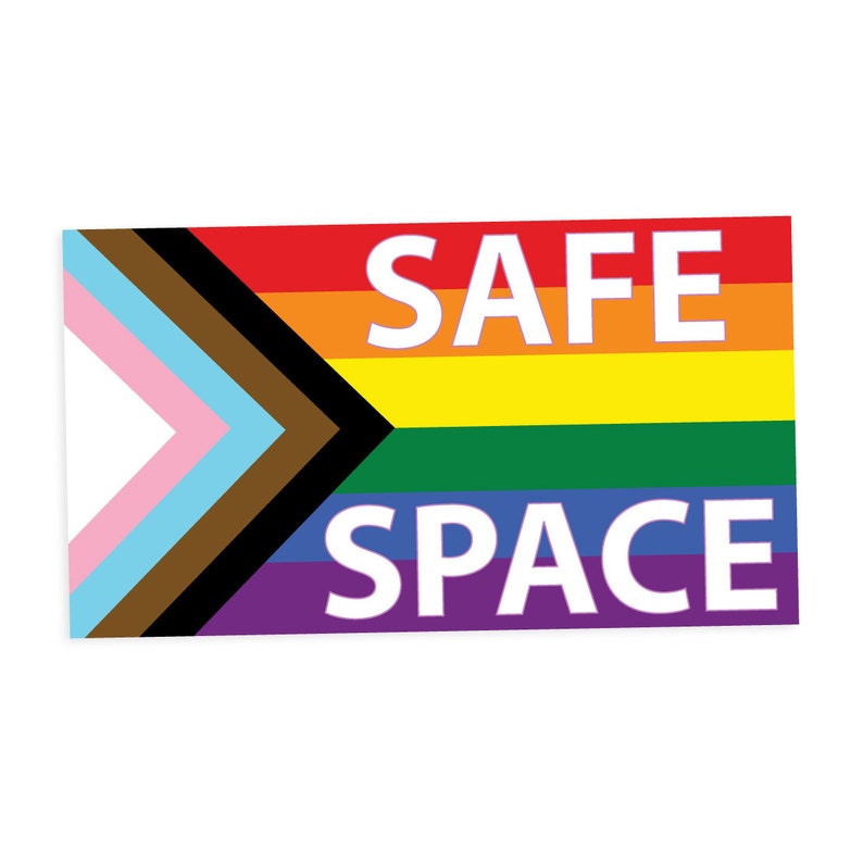 Bold Safe Space Progress Pride Flag LGBTQ POC Transgender Flag | Etsy