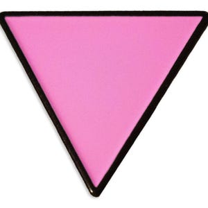 Pink Triangle LGBTQ Pride Enamel Pin - Gay and Lesbian Support Symbol ...