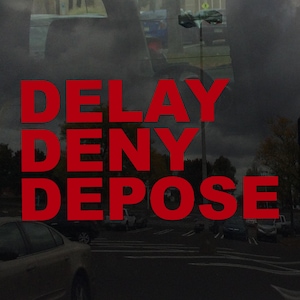 Delay Deny Depose Protest Decal Bold Text Vinyl Sticker for Cars ...