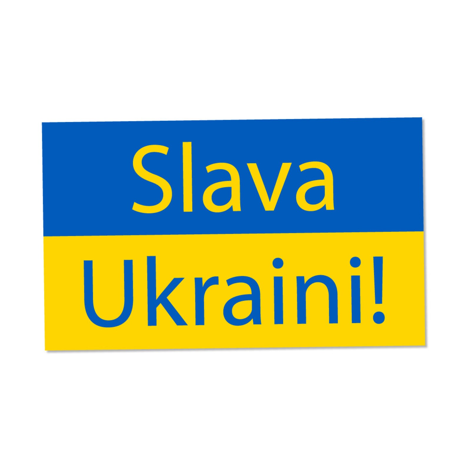 Slava Ukraini! Ukraine Ukrainian Flag - Vibrant Color Vinyl Decal ...