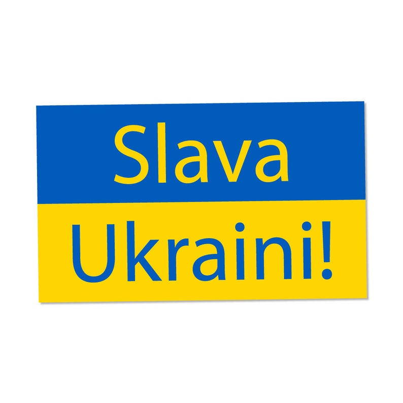Slava Ukraini Ukraine Ukrainian Flag Vibrant Color Vinyl - Etsy