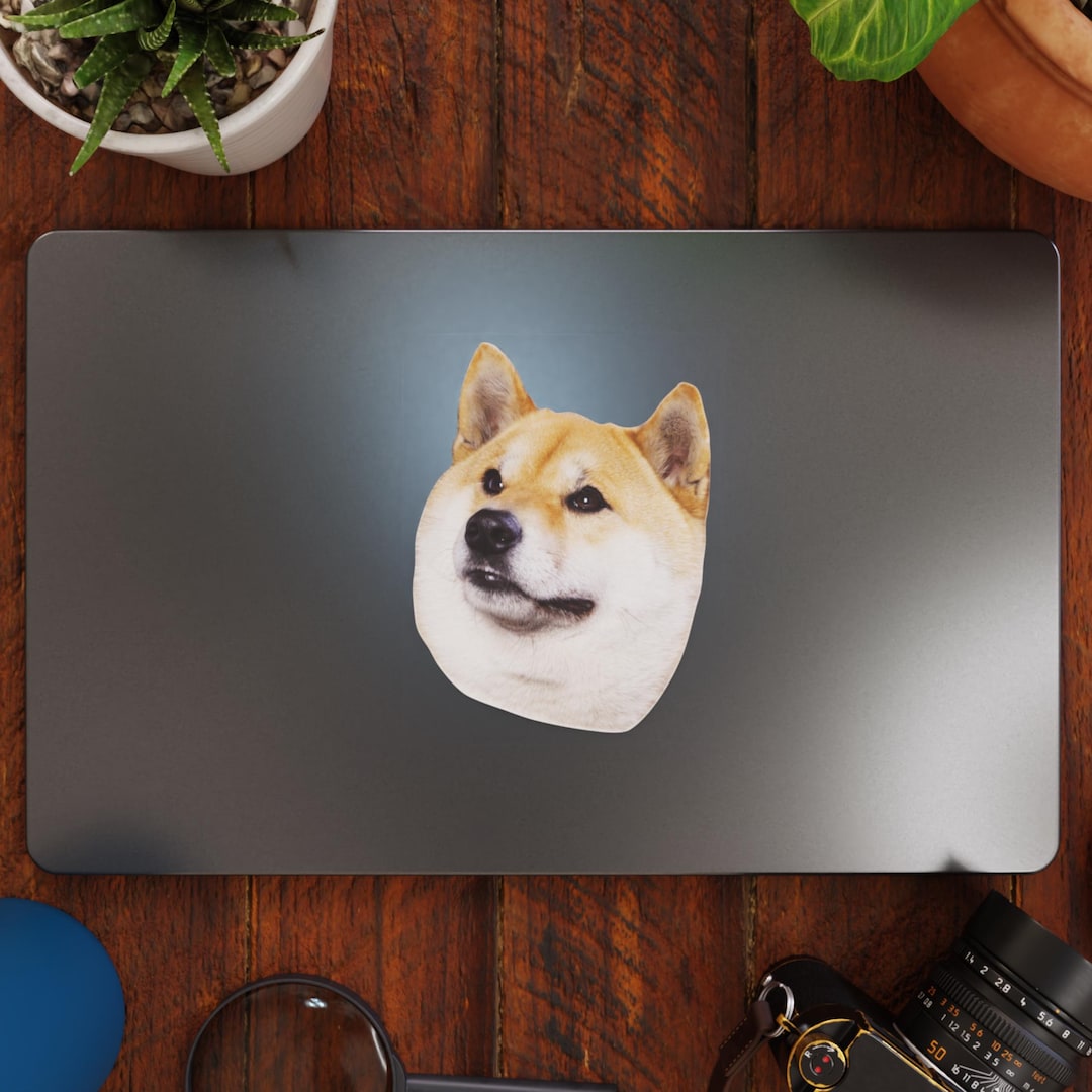 Shiba Inu Dog Doge Face Vinyl Decal Sticker – Fun and Cute Car, Laptop ...
