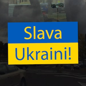 Slava Ukraini! Ukraine Ukrainian Flag - Vibrant Color Vinyl Decal ...