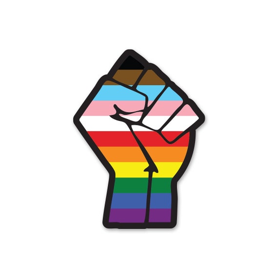 Resist Fist Inclusive LGBTQ Pride Flag LGBTQ POC Transgender - Etsy