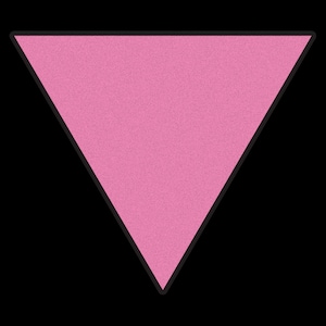 Reflective Pink Triangle - LGBT Rights Support Pride Symbol - Vibrant ...