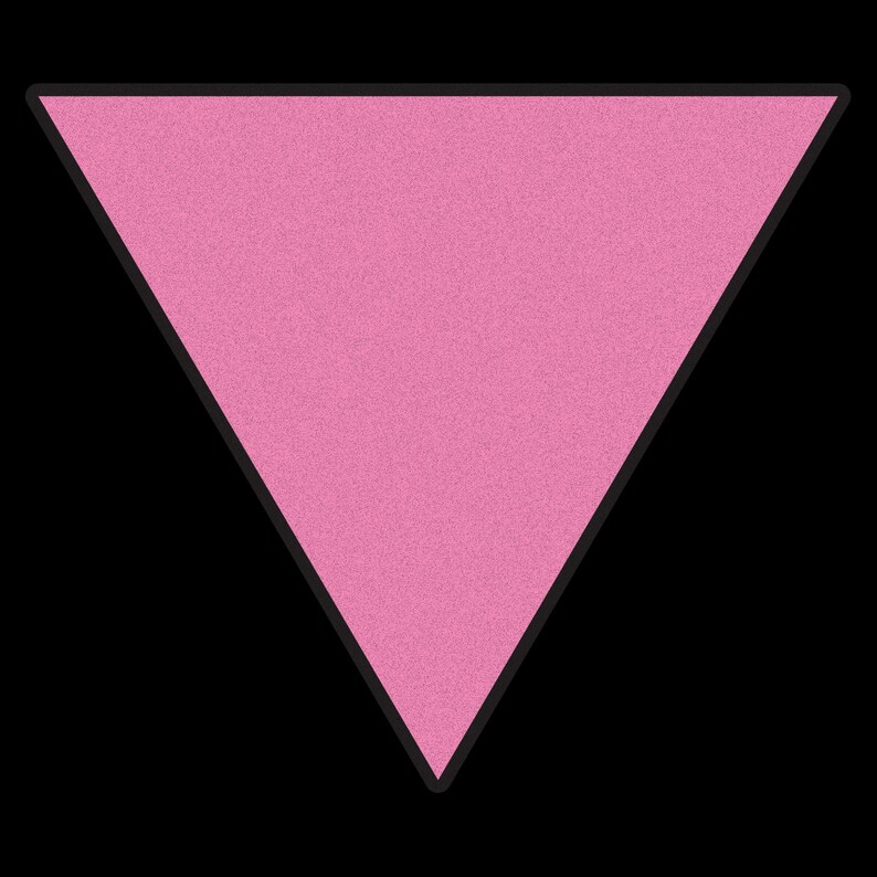 Reflective Pink Triangle - LGBT Rights Support Pride Symbol - Vibrant ...