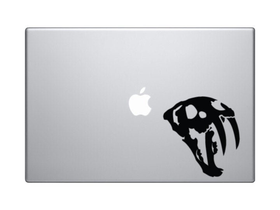 Sabertooth Tiger Skull MacBook Laptop Car Decal - Etsy