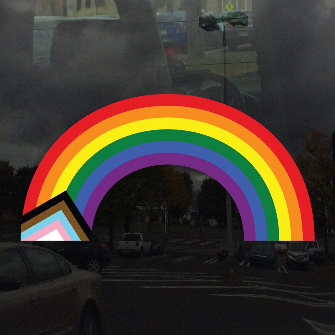 Rainbow Shape Progress Pride Flag LGBTQ POC Transgender Flag Vibrant ...