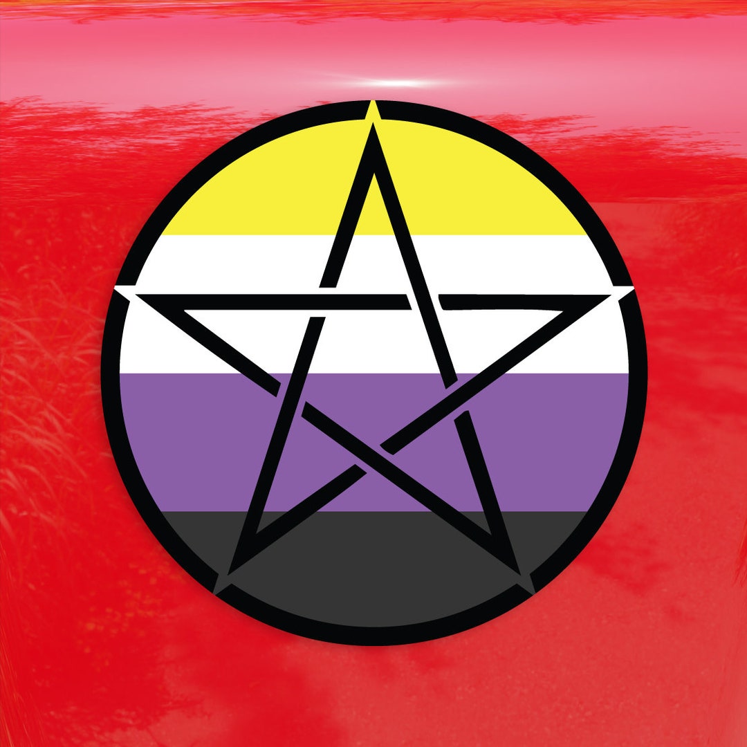Upright Pentagram Non Binary Pride Flag LGBTQ Flag - Vibrant Color ...