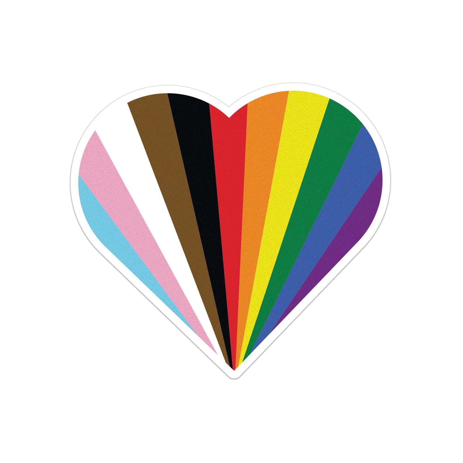 Sunburst Heart Progress Pride Flag LGBTQ POC Transgender Flag - Vibrant ...