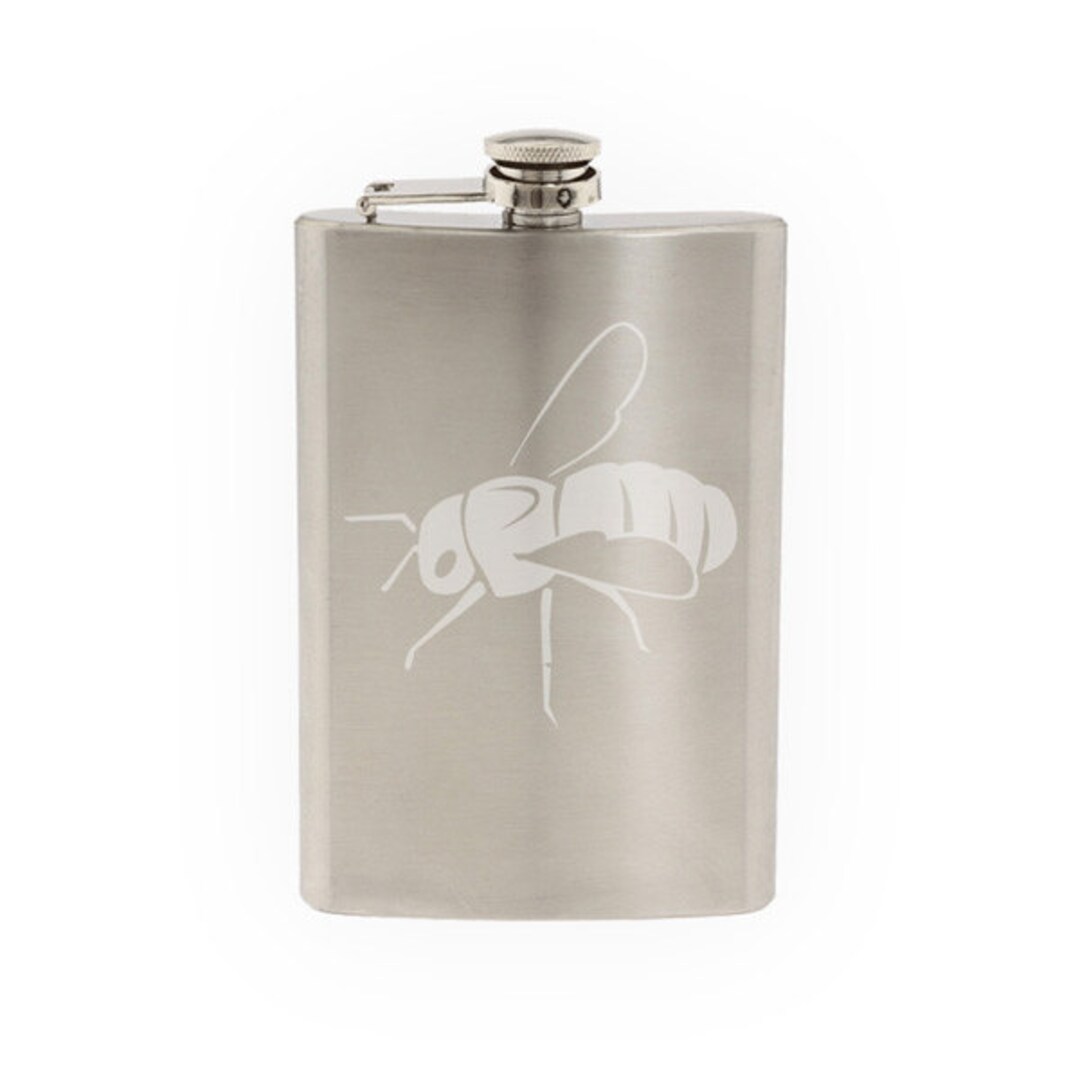 Insect Biology Honey Bumble Bee Version 3 Etched 8 Oz Stainless Steel ...