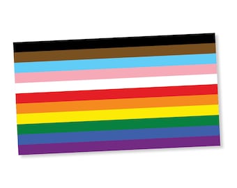 Inclusive Rainbow LGBT Pride Flag LGBTQ Vibrant Color Vinyl | Etsy