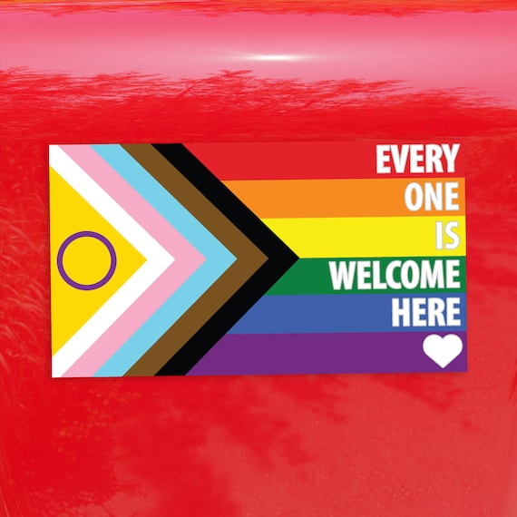 Intersex Progress Pride Flag Every One is Welcome Here Pride - Etsy