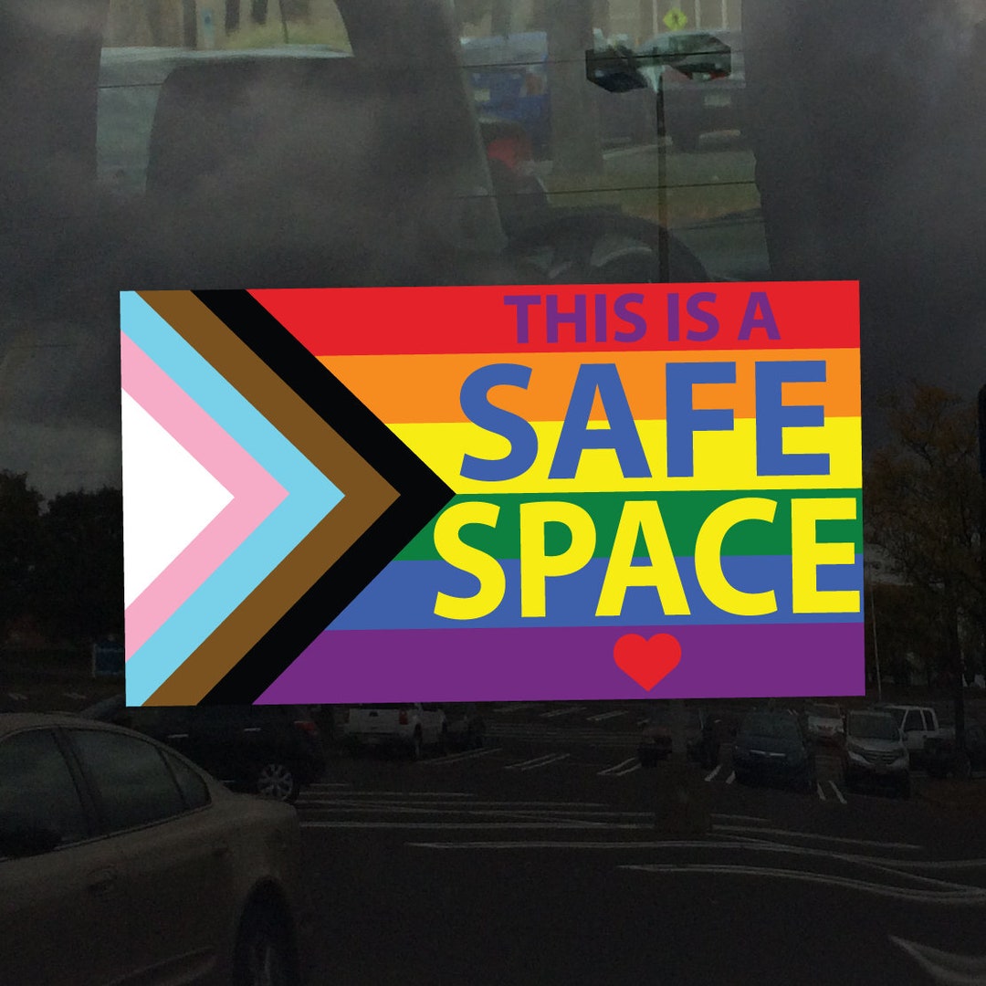 This is a Safe Space Progress Flag LGBTQ POC Transgender Flag - Vibrant ...